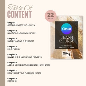 PLR Canva Crash Course Master Resell Rights Canva Guide Template Done ...