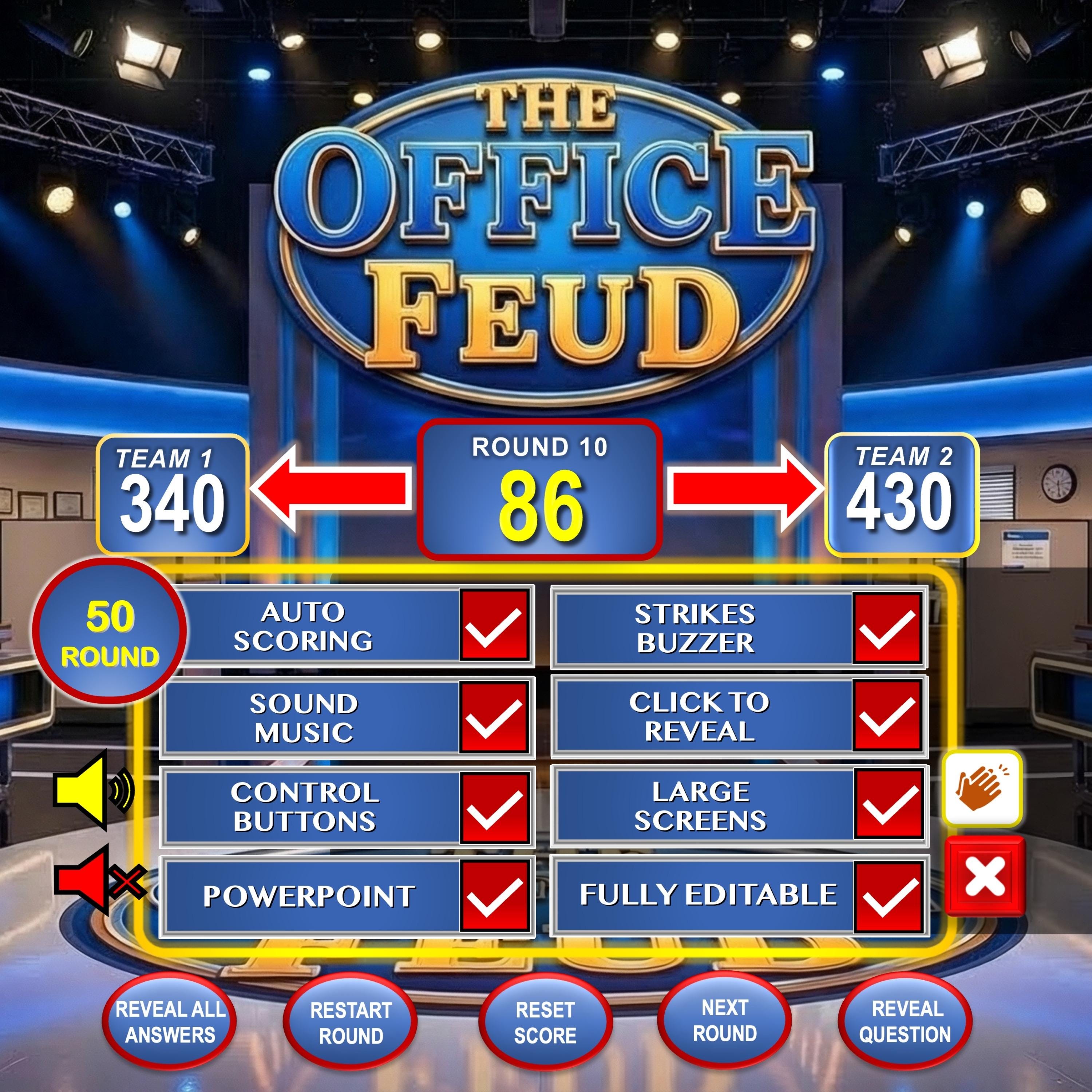 Friendly Feud Holiday Office Party Game, Editable Powerpoint Game Show ...