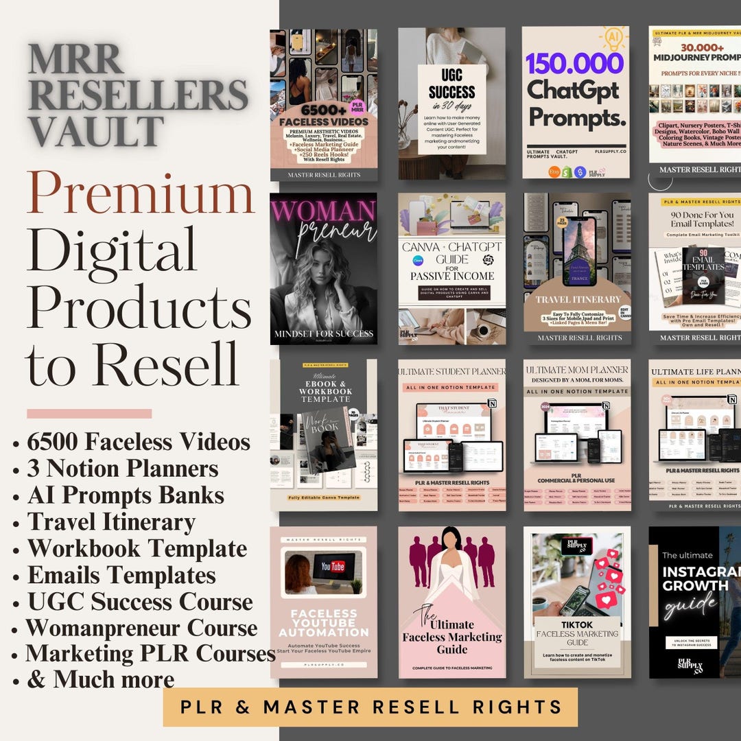 MRR Digital Products Bundle Digital Marketing Course Master Resell ...