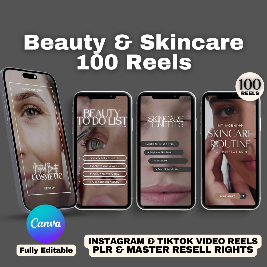 Skincare Reels Beauty Instagram Template Skincare Routine Instagram ...