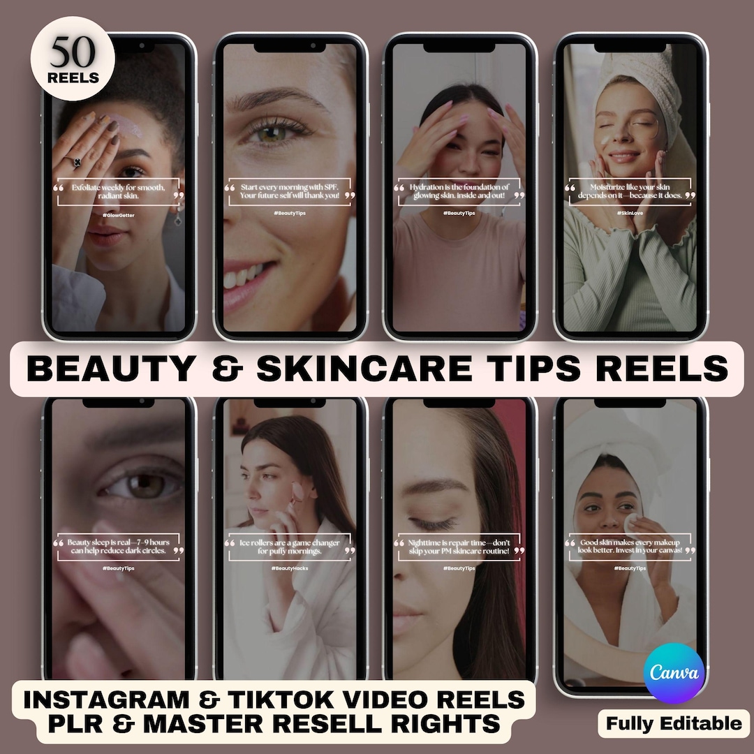 Skincare Instagram Reels Templates: Beauty Tips and Skin Care Routine ...