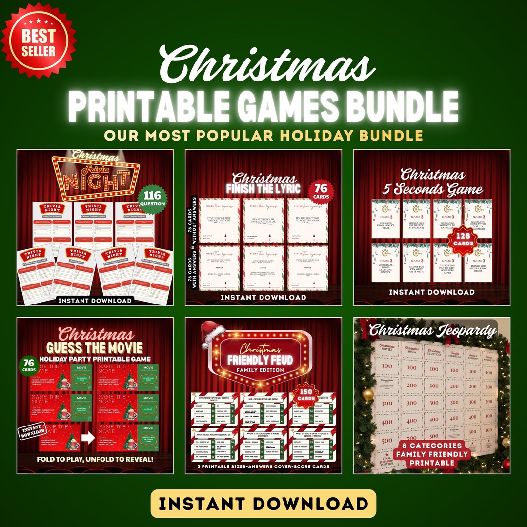 Christmas Games Bundle, Trivia, Friendly Feud, Jeopardy & More ...