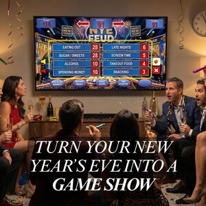 New Years Eve Party Friendly Feud Family Game, Editable Powerpoint Game ...
