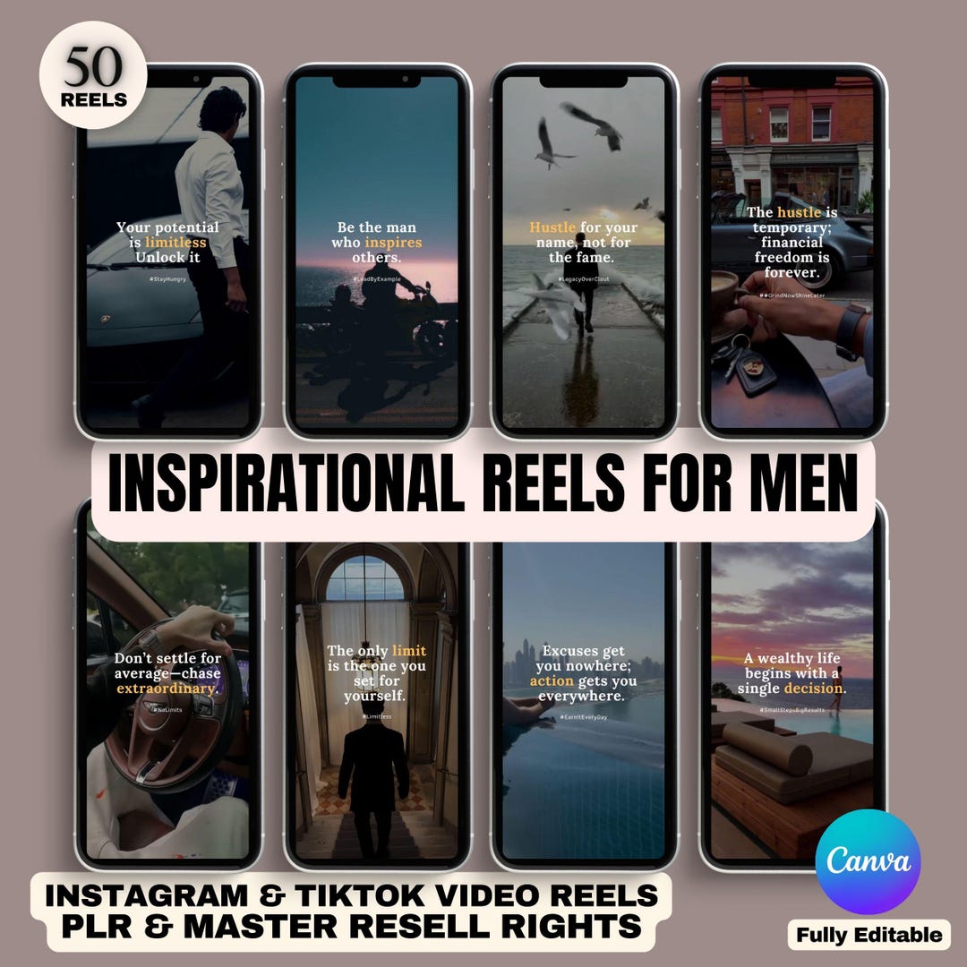Motivational Instagram Reels for Men: Faceless Man Inspirational Videos ...