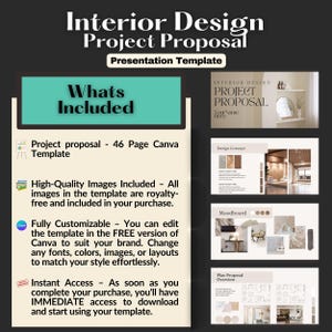 Interior Design Project Proposal Presentation: Mood Board Editable ...