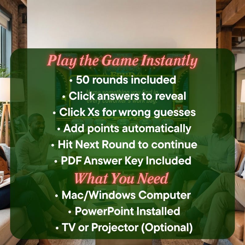 Friendly Feud Holiday Office Party Game, Editable Powerpoint Game Show ...