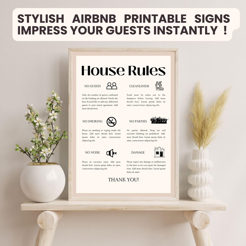 Airbnb Host Signage Template Bundle: 75+ Printable Signs & Guides - Etsy