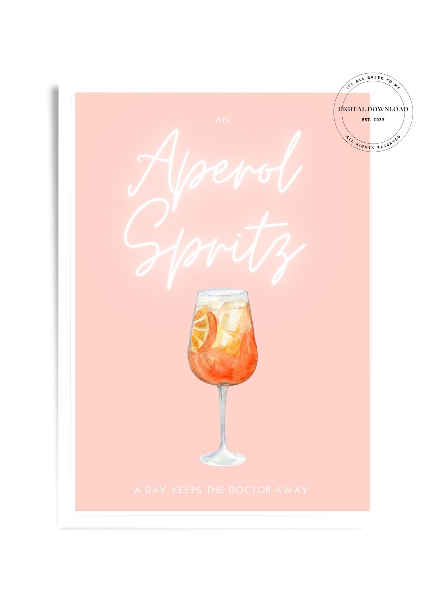 Aperol Spritz Poster Funny Quote Print Trendy Wall Art for - Etsy UK