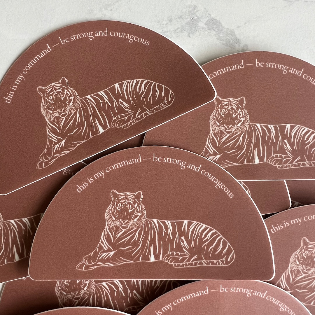 Be Strong and Courageous Sticker | Bible Verse Stickers | Faith ...