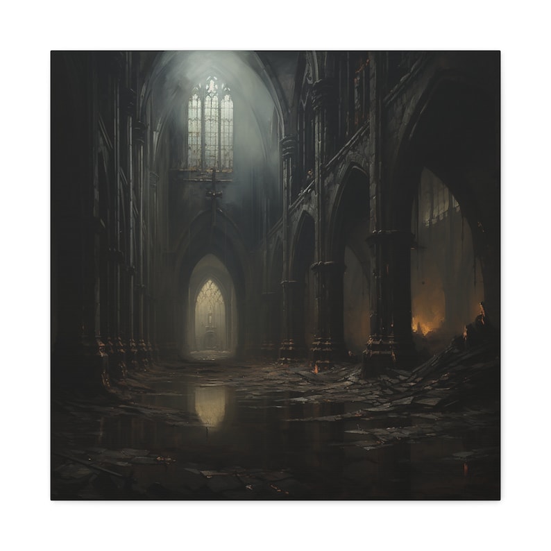 Spooky Abandoned Gothic Cathedral - Etsy
