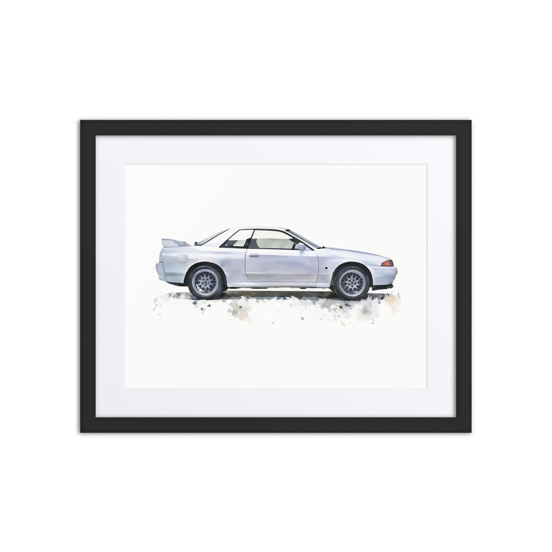 Classic Turbo Coupe Watercolor Art Print – Retro JDM Sports Car ...