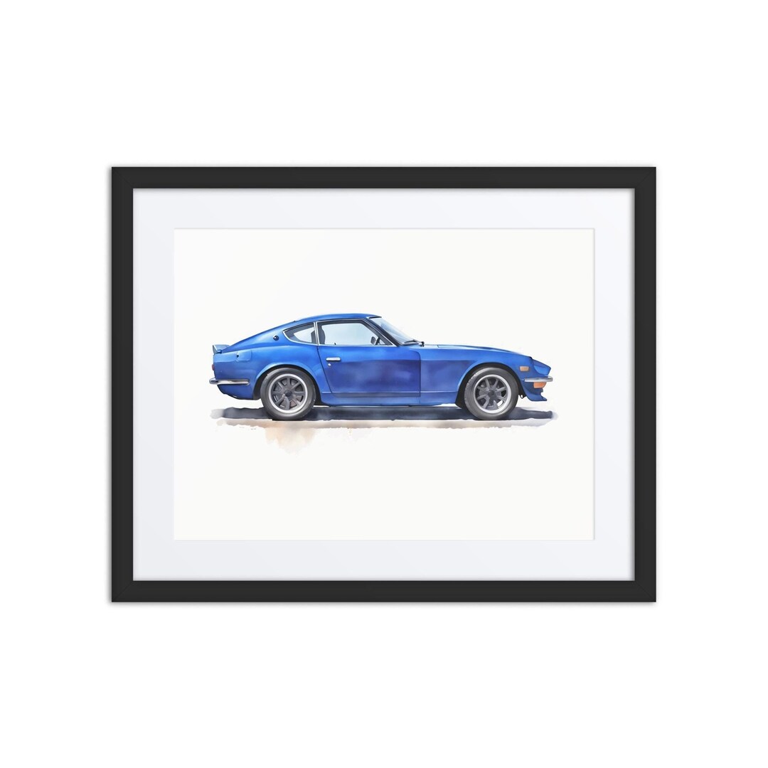 Dark Blue Japanese Sports Car Print - Legendary Wangan Hero - Cute and ...