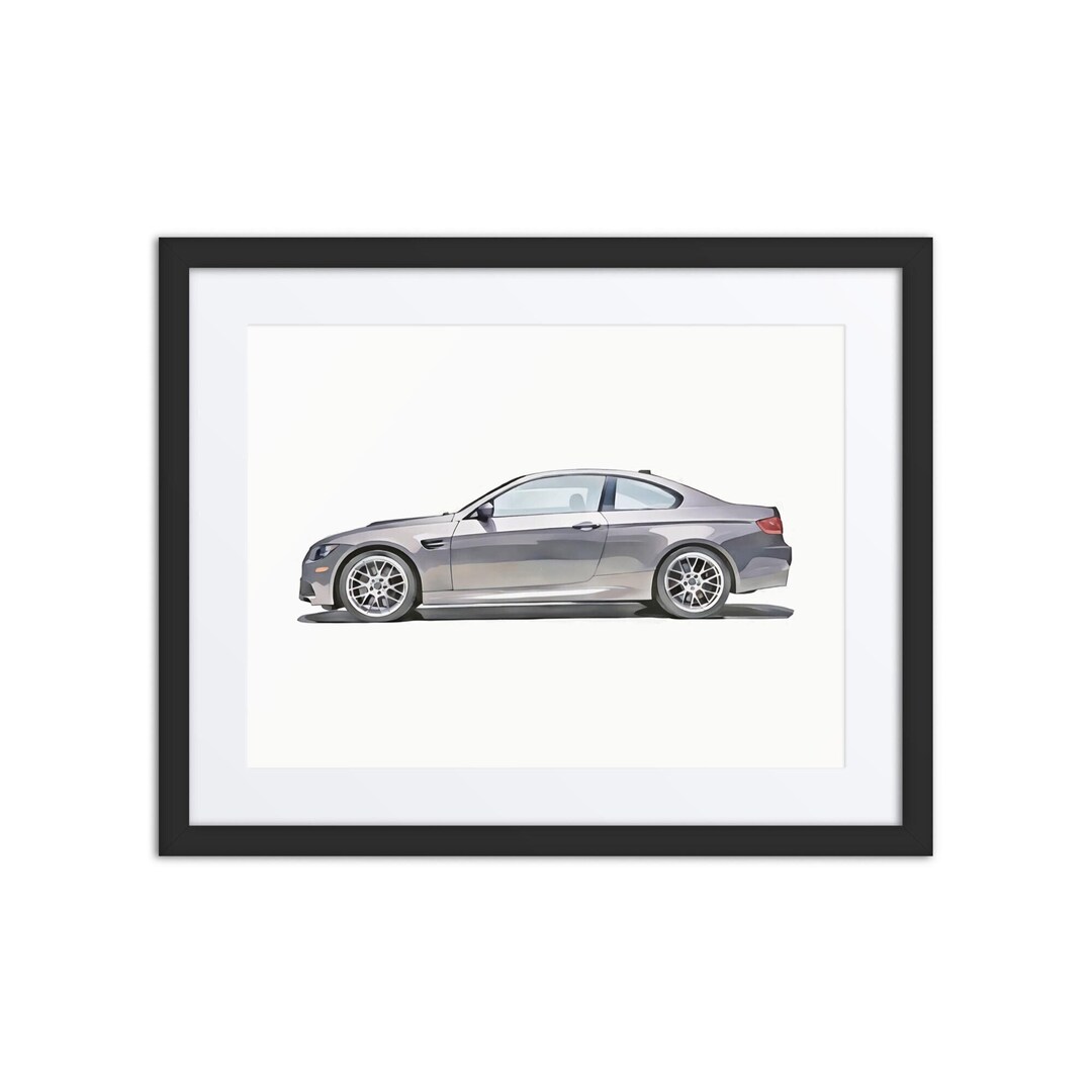 Gray Sport Coupe Watercolor Art Print: E92 E90 M3 Style (digital File ...