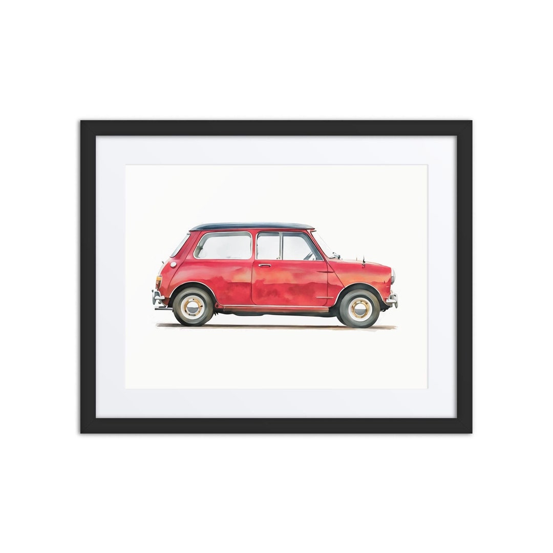 Mini European Style Car Watercolor Print - Nursery Decor - Minimalist ...