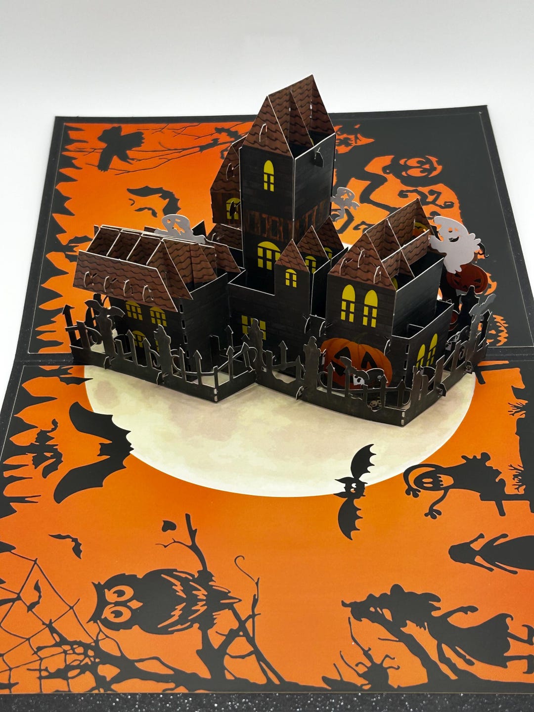 Halloween Haunted House Popup Card • Halloween 3D Pop up Cards ...
