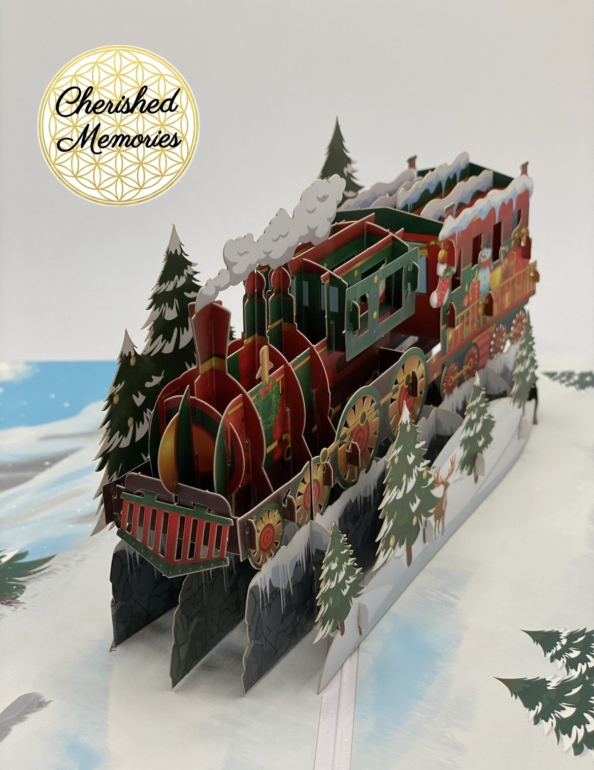 3D Christmas Train Pop up Card - Etsy
