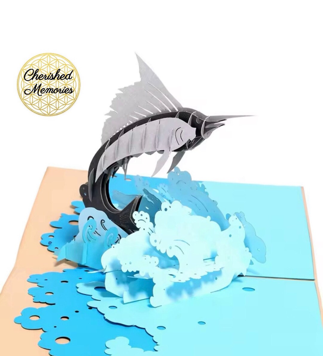 Swordfish 3D Pop up • Ocean Popup Card • Fishing Gifts Fishing Pop up ...