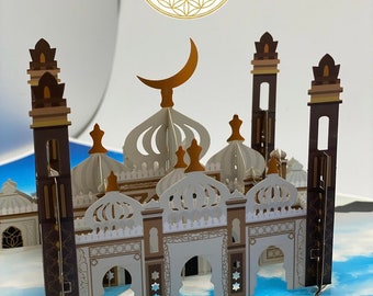 Eid Mubarak 3D Pop up Card • Mosque Gift - Etsy