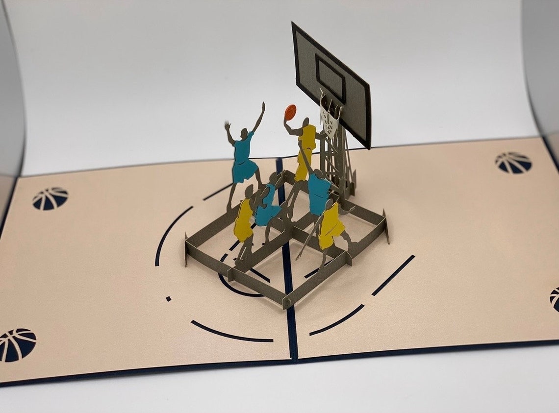 Basketball Player 3D Pop up Card • Sports Gift - Etsy