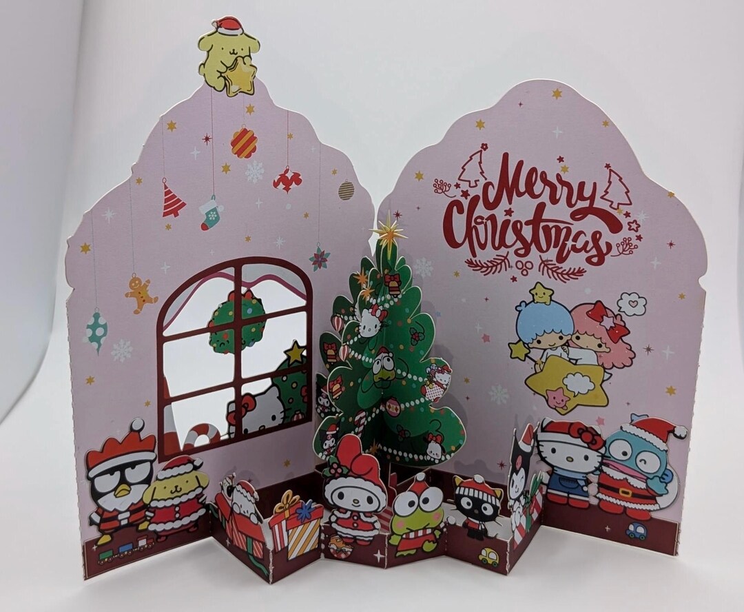 Hello Kitty Christmas 3D Pop up Card • HK Popup 3D Card • 3D Popup ...