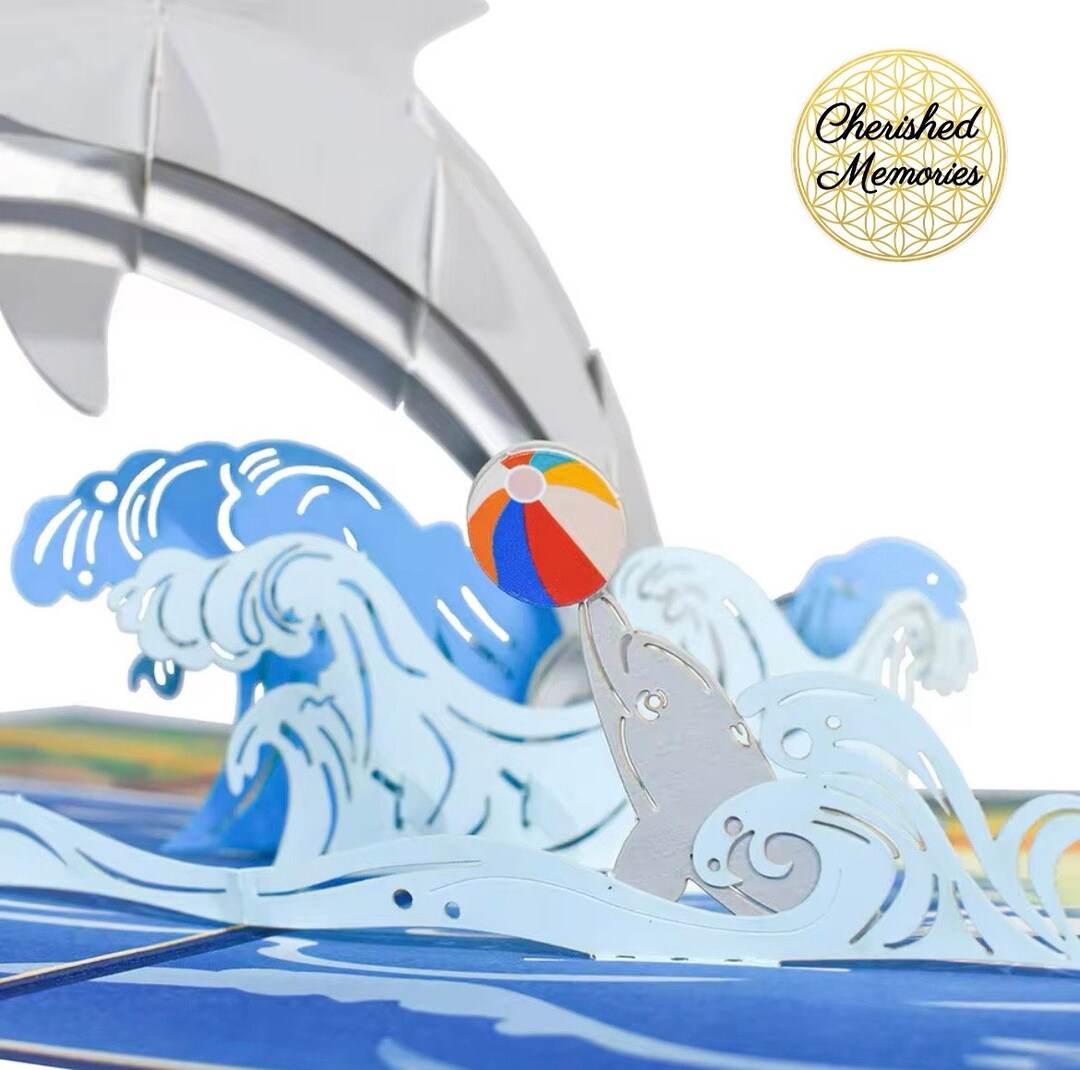 Dolphin 3D Pop up • Ocean Popup Card • Ocean Gifts • Animal Card - Etsy