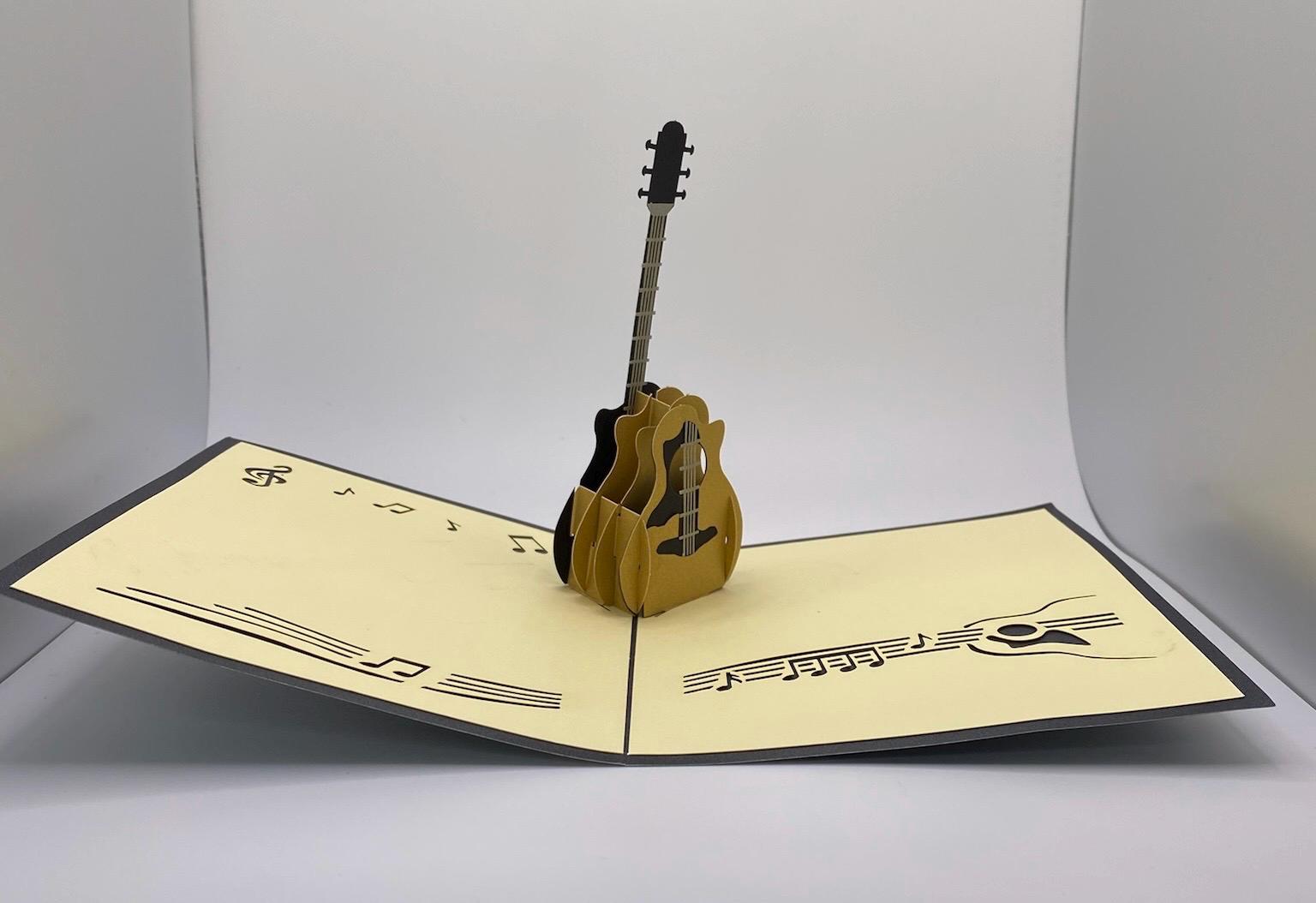 Guitar 3D Pop up Card • Special Pop up Card • Birthday Gift Cards ...