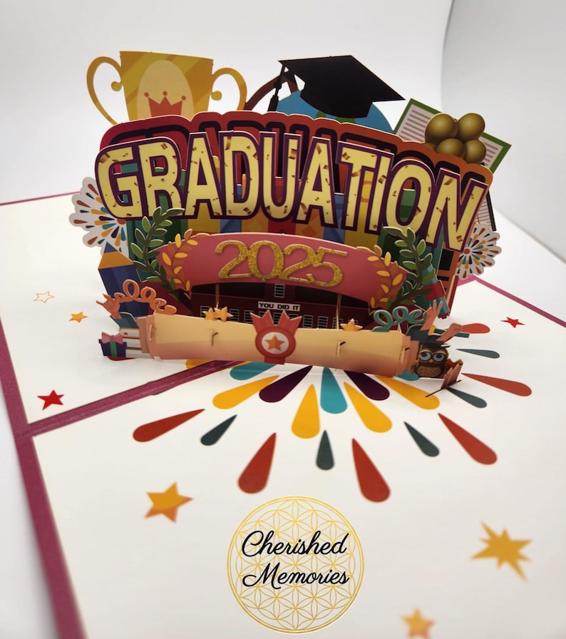 Happy Graduation 3D Popup Card • 3D Graduation Card • Congratulations ...