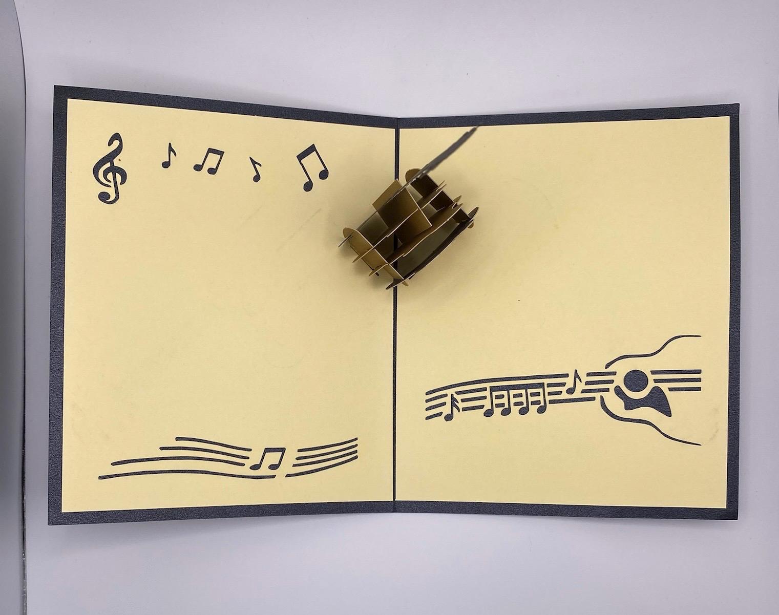 Guitar 3D Pop up Card • Special Pop up Card • Birthday Gift Cards ...