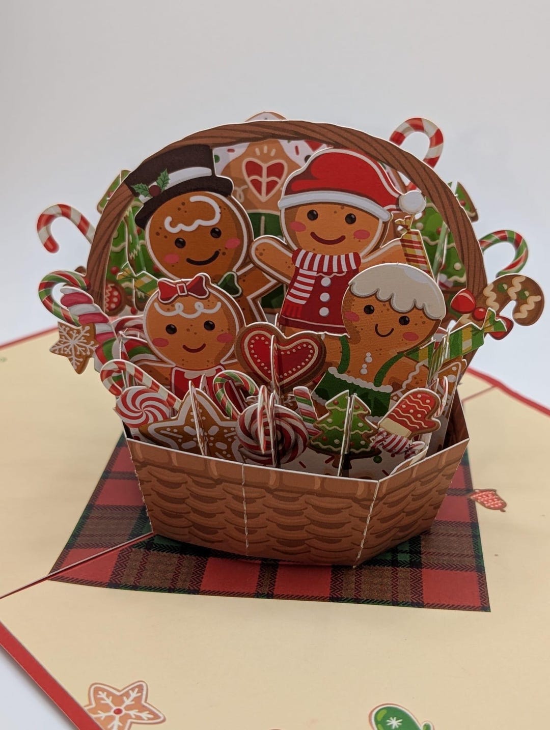 Gingerbread Pop up 3D Card Xmas Christmas Card Special Holiday Cards - Etsy