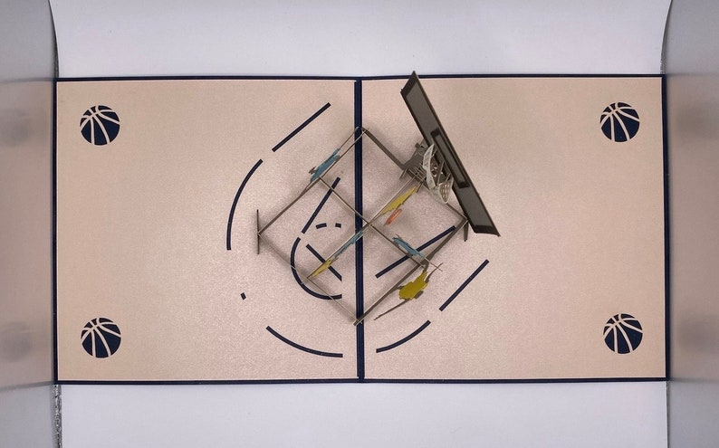 Basketball Card 3D Pop up • Sports Pop up Card • Basketball Player ...