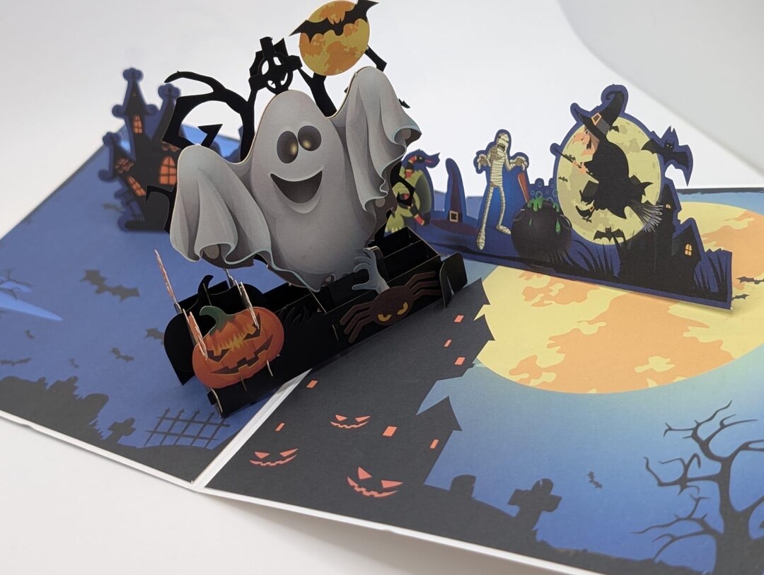 Halloween Haunted Mansion 3D Pop-up Card - Etsy