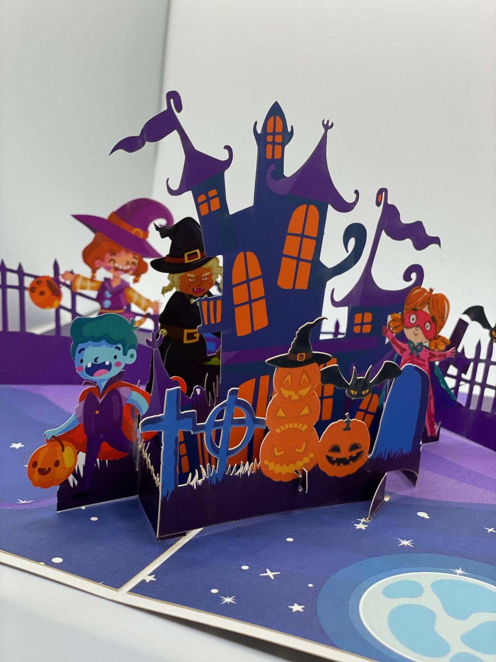 Halloween Friends Haunted House Popup Card • Halloween 3D Pop up Card ...