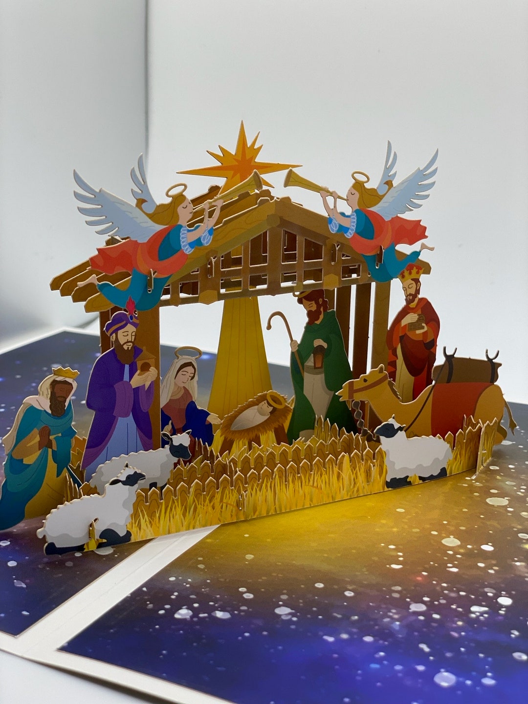 Christmas 3D Pop up Card • Special Holiday Gift • Holiday Cards • Holy ...
