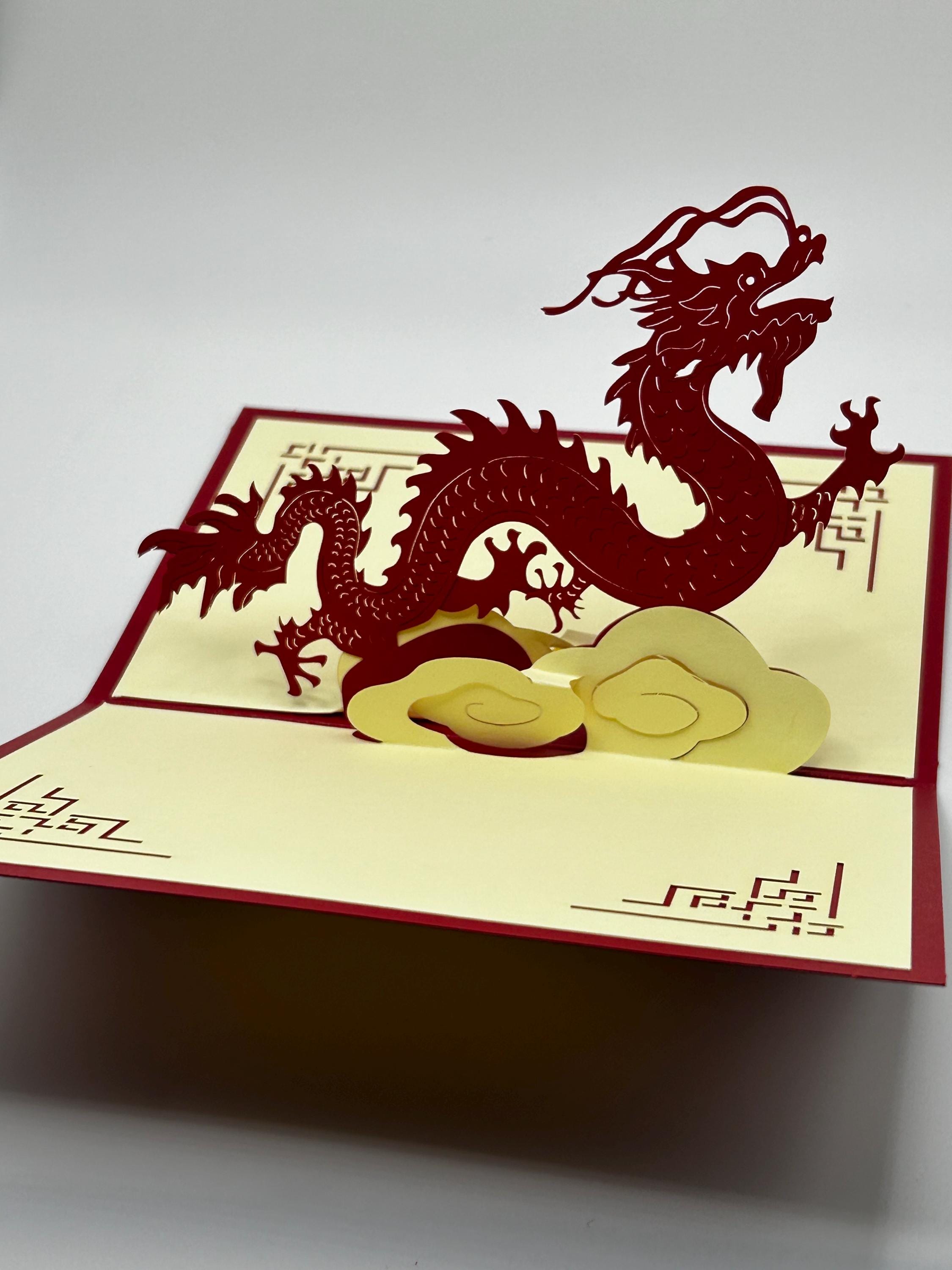 Dragon 3D Pop up Card • Chinese New Year - Etsy
