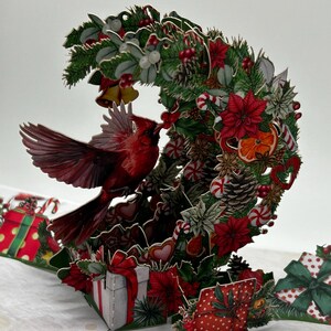 Merry Christmas Cardinal 3D Pop up Card • 3D Merry Christmas Cards ...