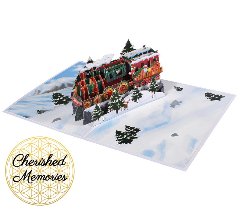 3D Christmas Train Pop up Card - Etsy