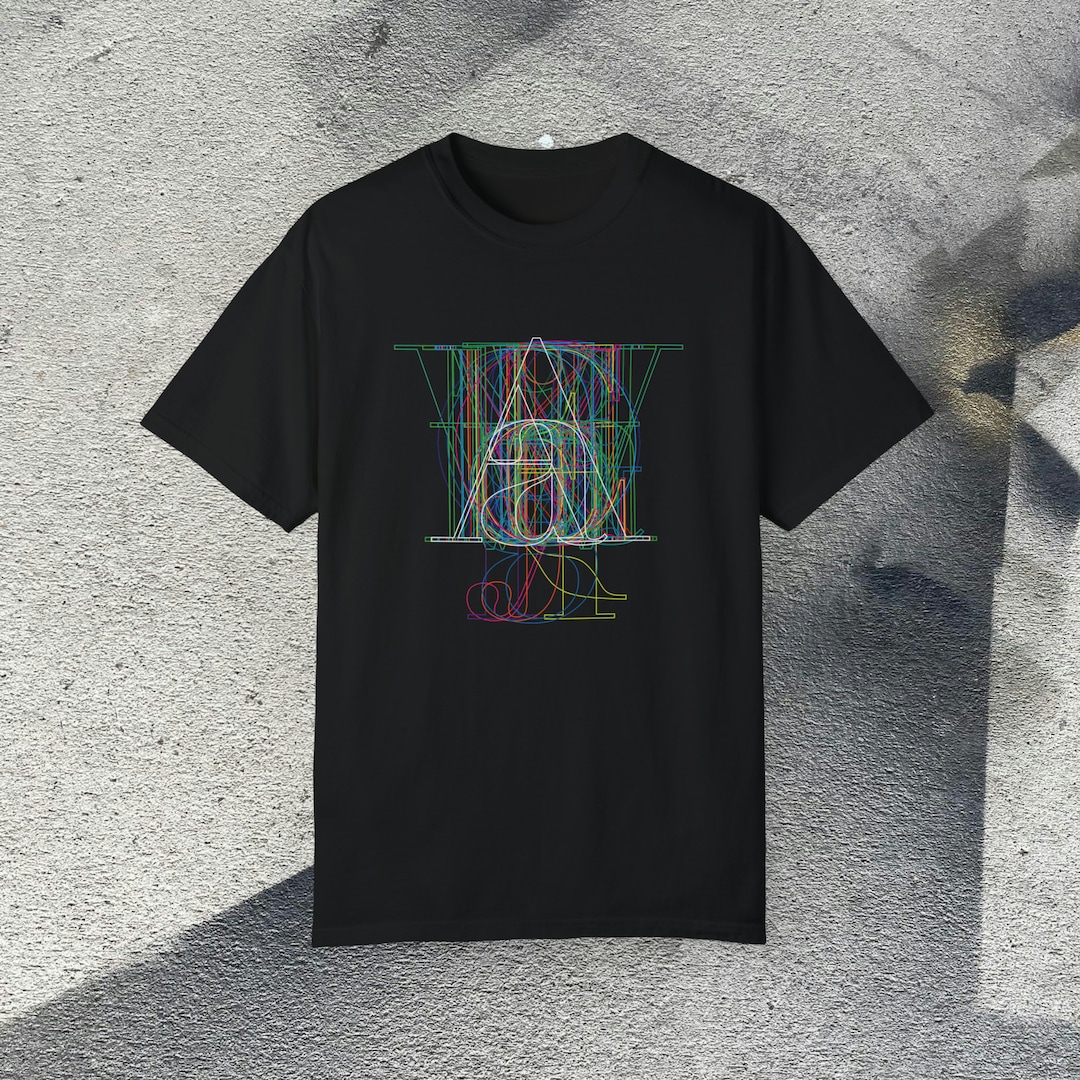Typographic Alphabet Design Shirt Typographic Design T-shirt - Etsy