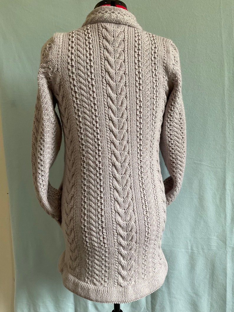 Coatigan - Knitting Pattern, Ladies / Women's Cardigan, Aran Stitch ...