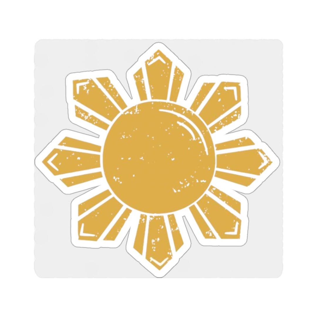 Filipino Sun Sticker, Filipino Flag Sticker for Water Bottle, Filipino ...