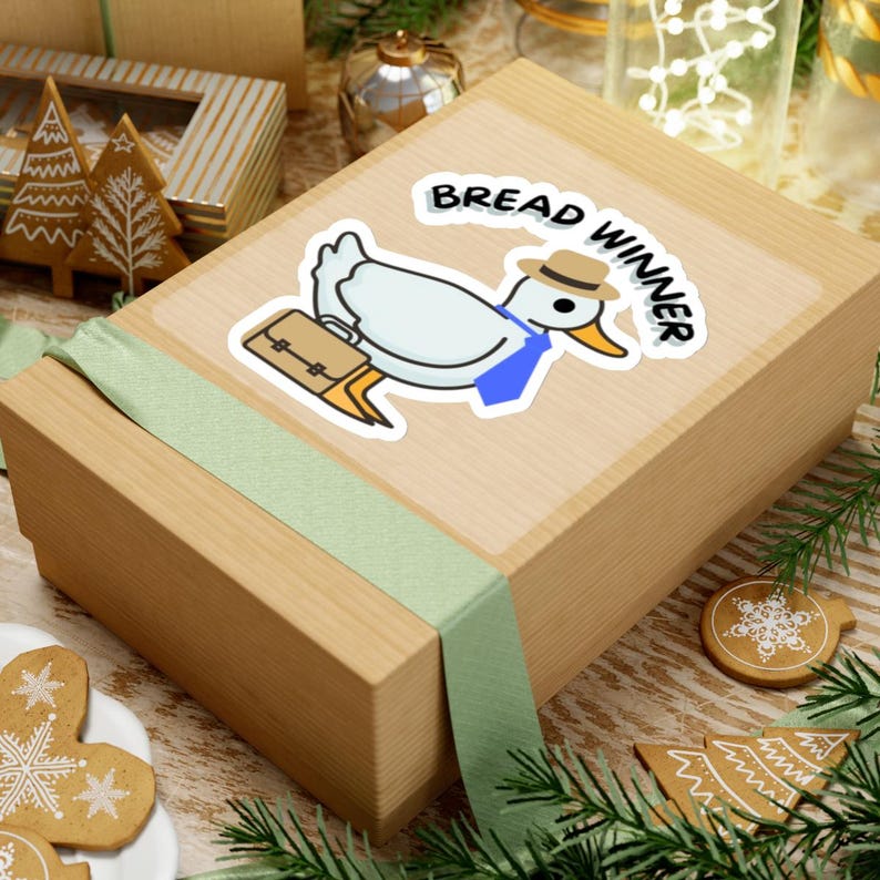 1 Bread Winner Sticker, Funny Duck Sticker, Business Duck, Duck Puns ...