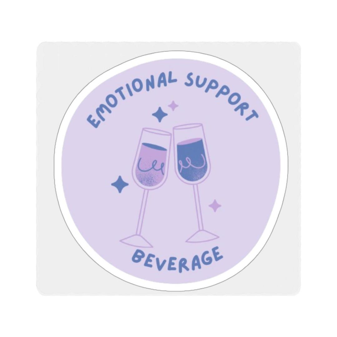 Emotional Support Beverage Sticker, Funny Alcohol Stickers, Laptop ...