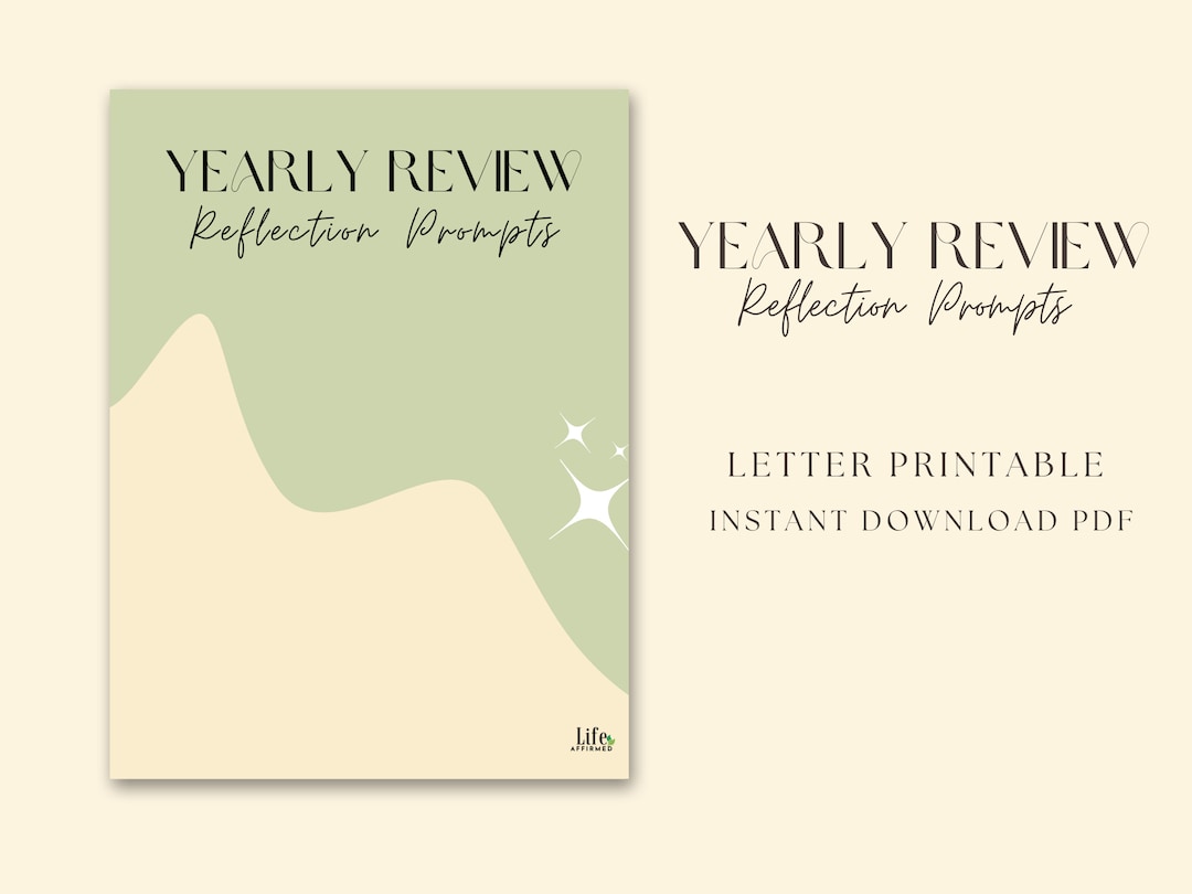 Yearly Review End of Year Reflection Reflection Journal Journal Prompts ...