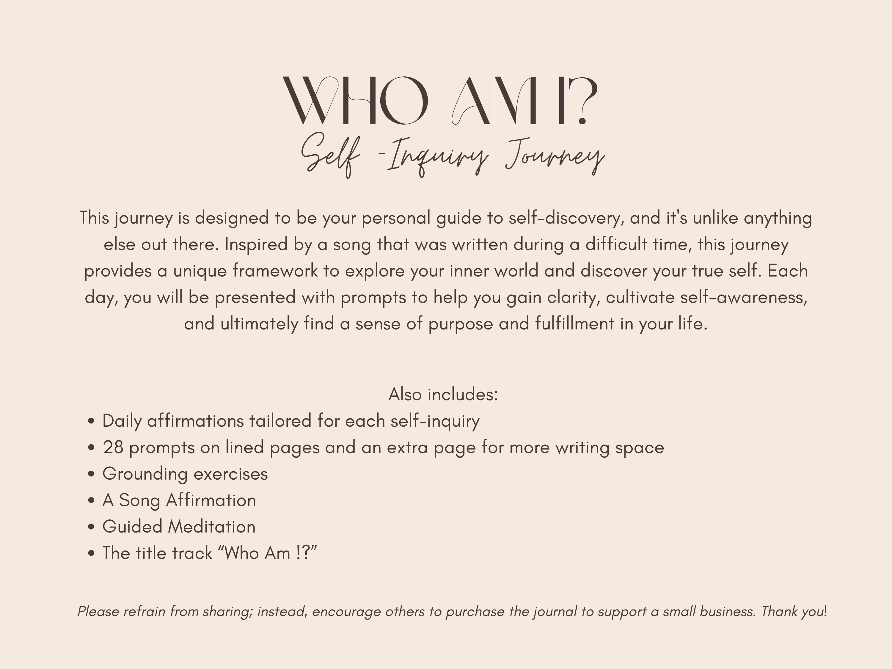 Who Am I Self-inquiry Journal Self-discovery Spiritual Printable Self ...