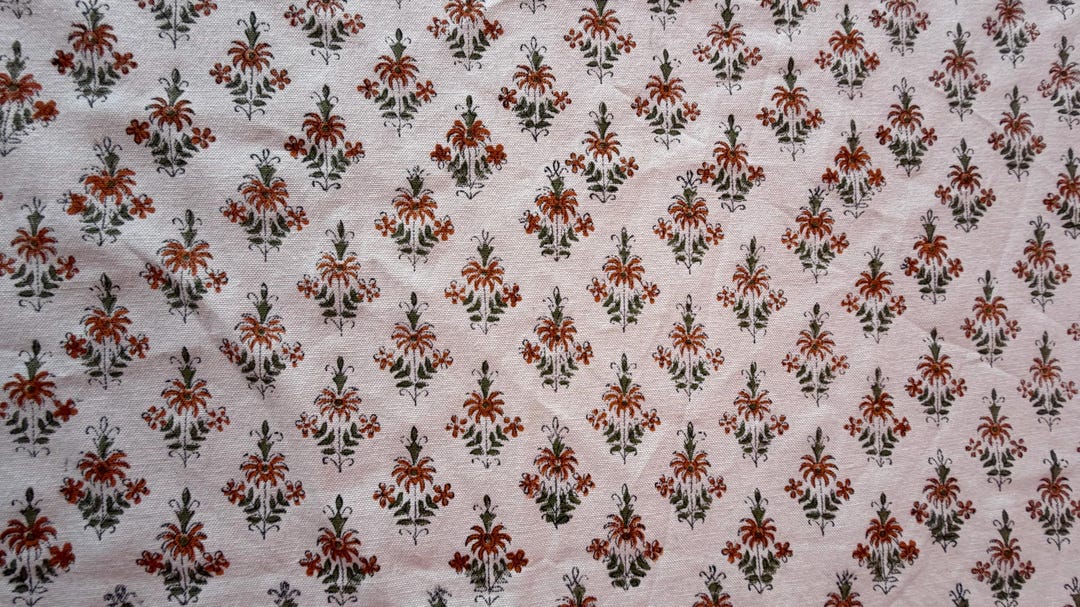 Boho Block Print Fabric by the Yard – Hand Printed Indian Cotton for ...