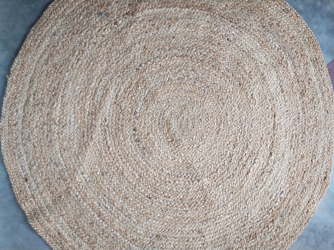 Jute Round Rug - Handwoven Circular Jute Area Rug | Boho Chic Natural ...
