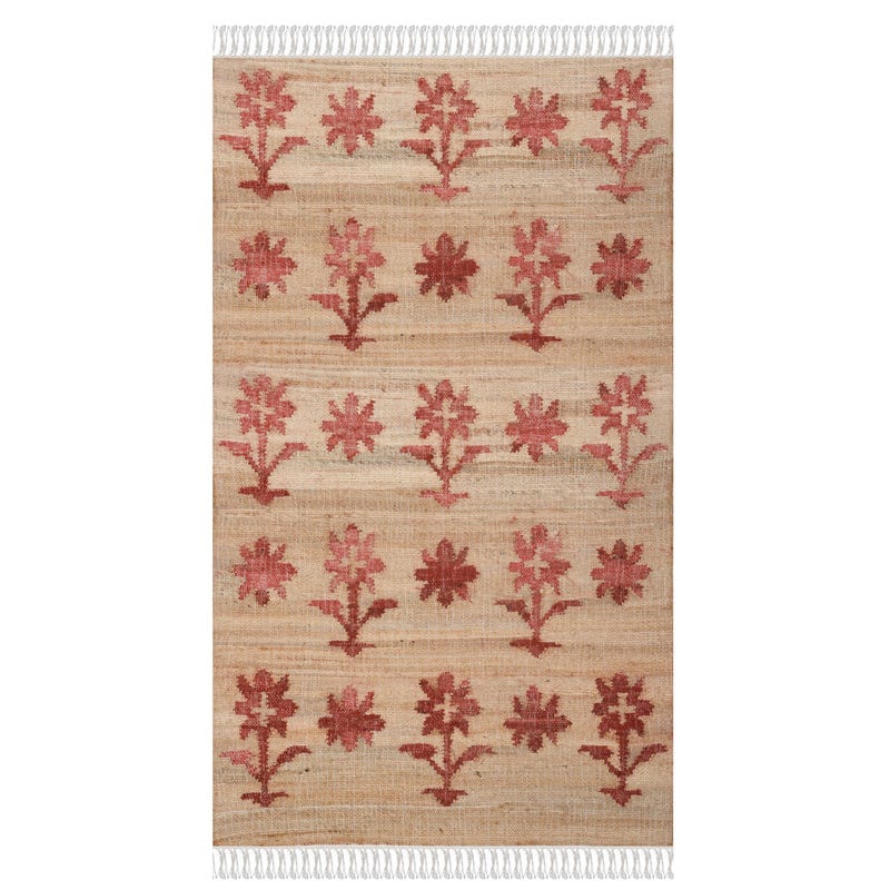 Jute Floral Rug - Etsy