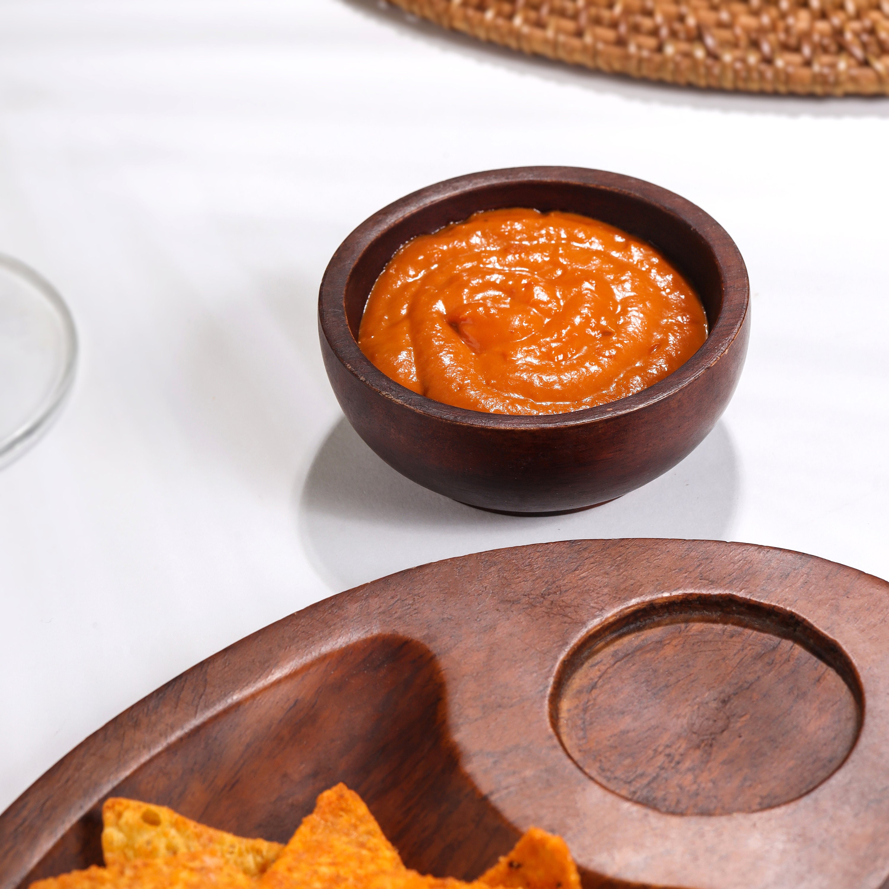 Wooden Chip and Dip Platter With Dip Bowl Multipurpose Serving Platter ...