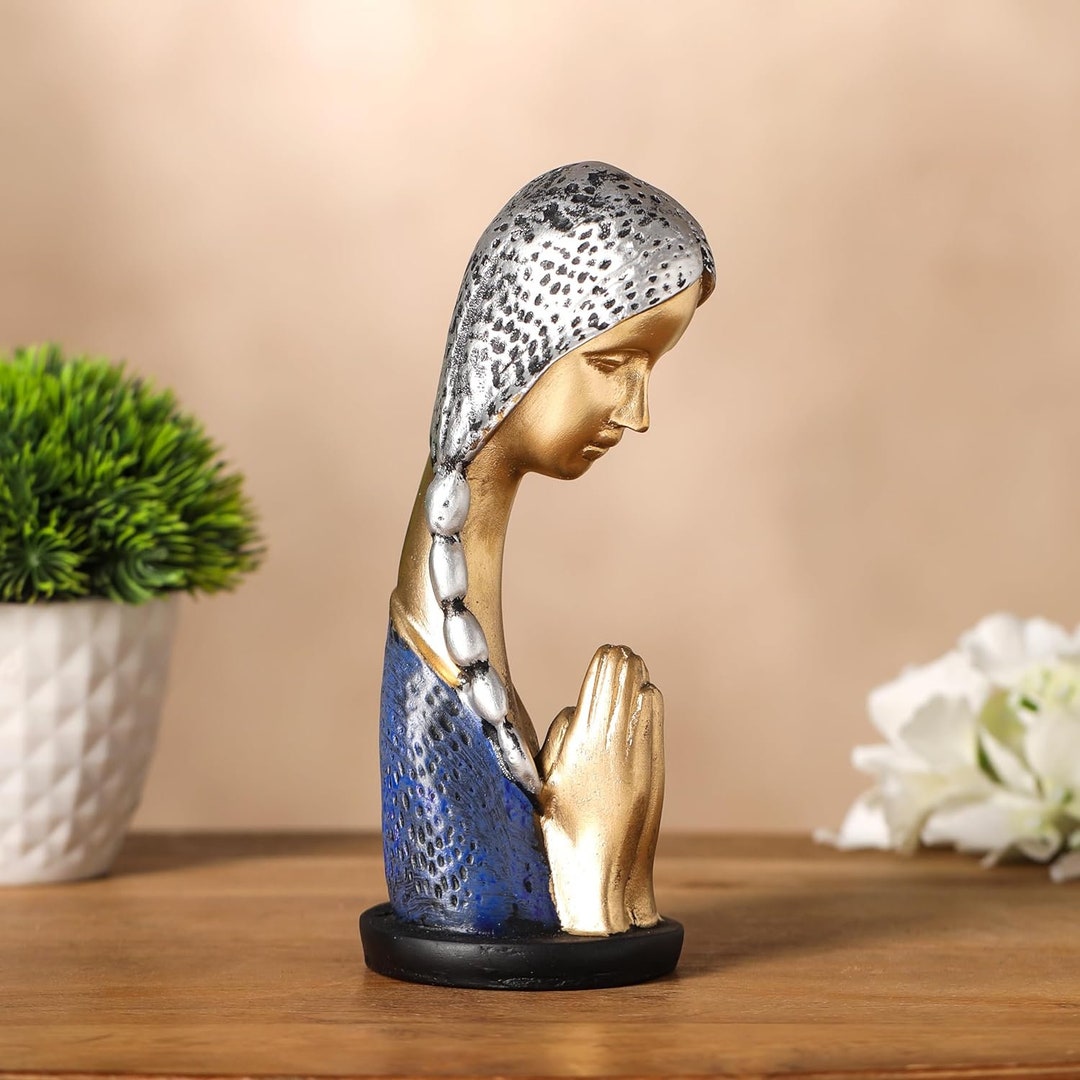 Welcome Lady Statue Showpieces Abstract Design Art Figurine for Home ...
