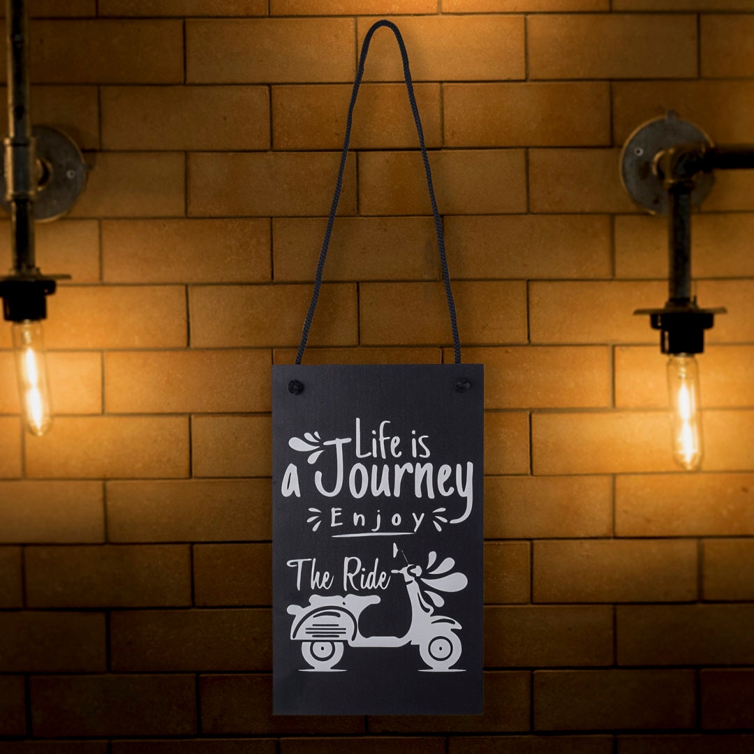 Life is a Journey Enjoy the Ride Wooden Wall Decor Hanging Wall Art ...