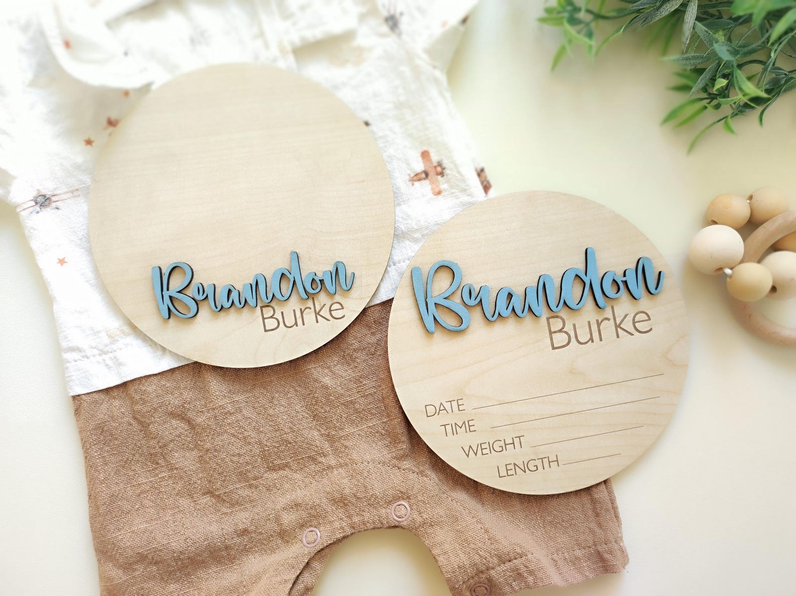 Custom Baby Arrival Announcement Sign: 3D Name, Birth Stats, Footprint ...